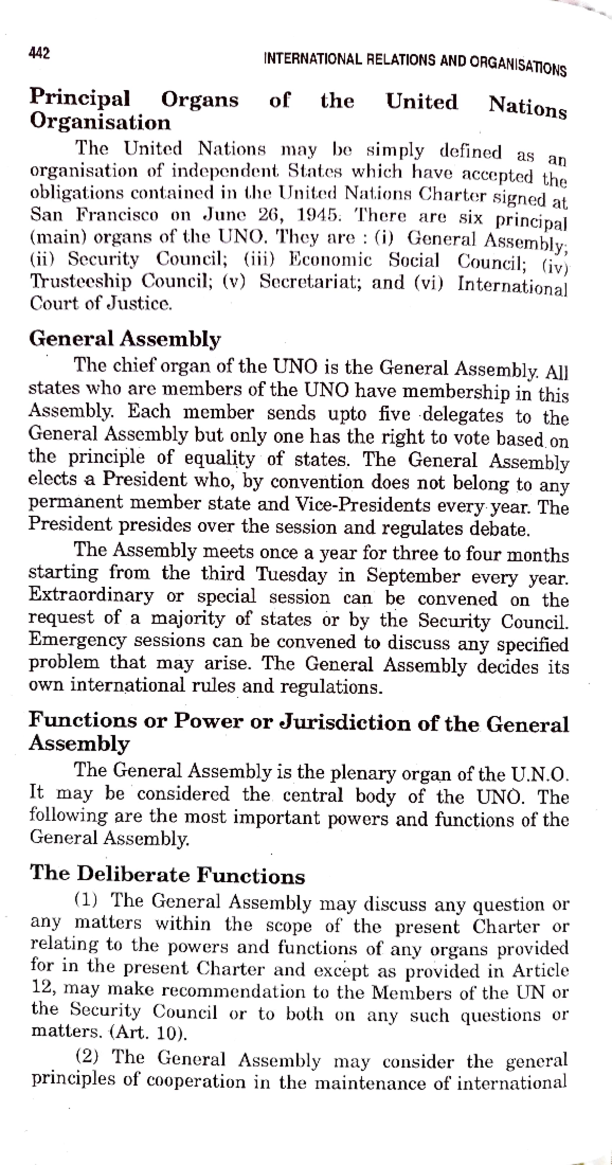 General Assembly (UN) - Functions and Powers Explained - Studocu