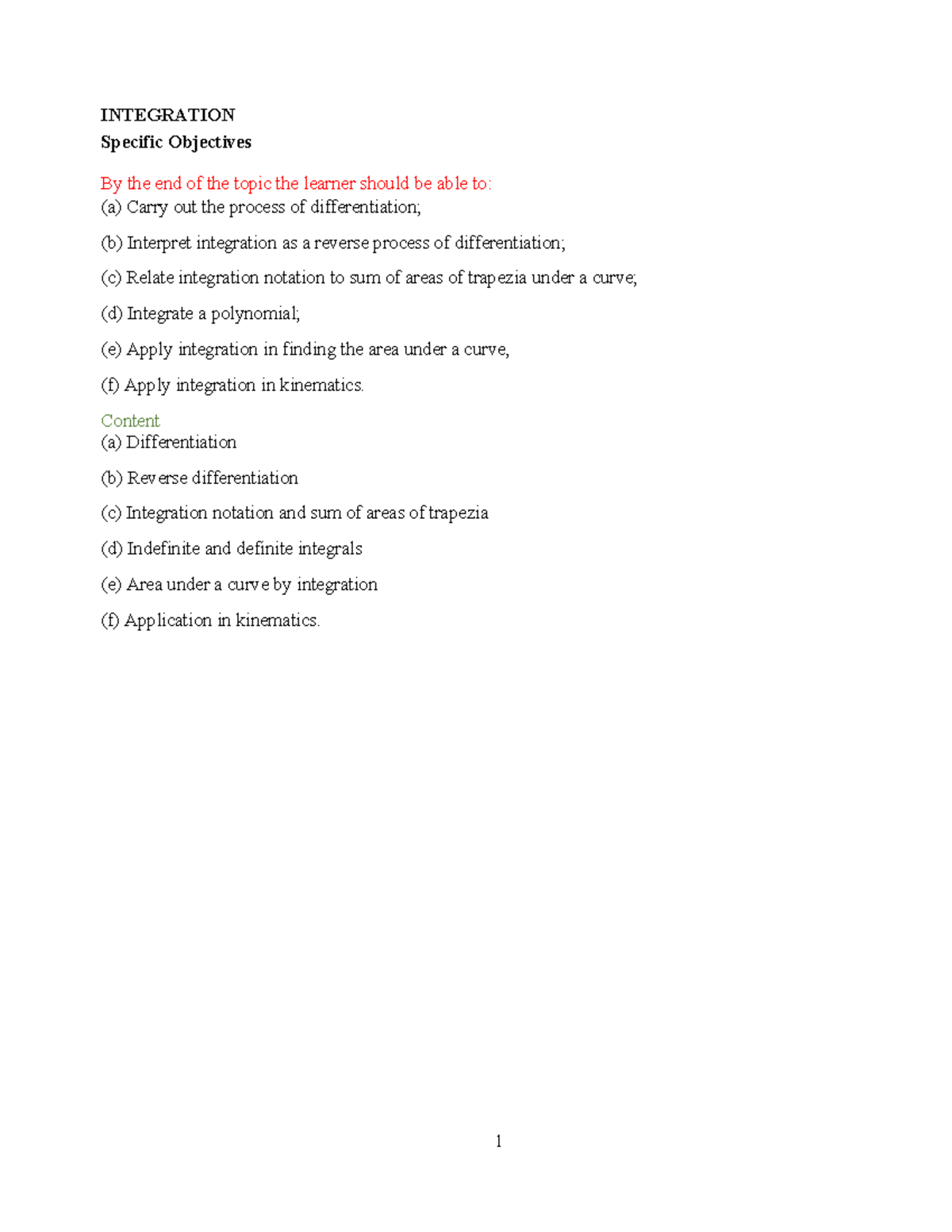 Integration Notes: Understanding Differentiation and Area Calculation ...