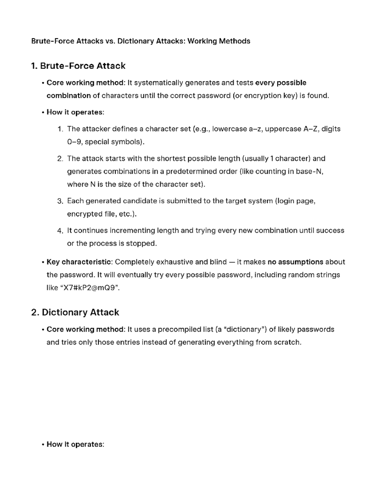Brute-Force vs. Dictionary Attacks: Methods & Mechanisms - Studocu