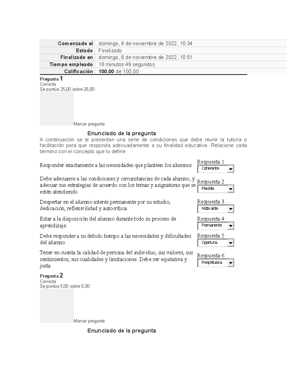Cuestionario 4: Tutoría y Facilidades en Educación a Distancia - Studocu