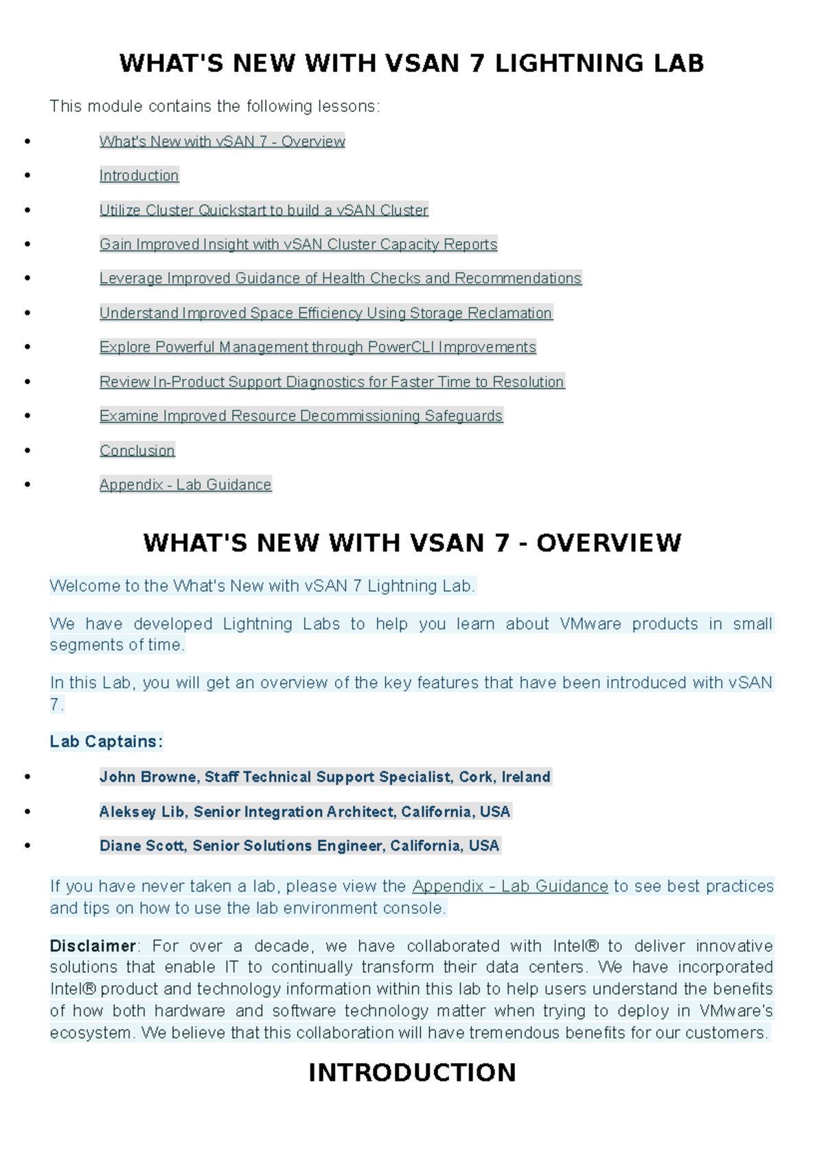 HOL-2108-91-HCI - vSAN 7 Quick Start Laboratory Guide - Studocu