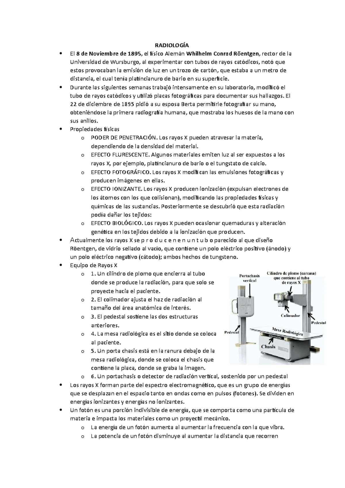 Radiología: Estudio de Rayos X y Densidades Radiológicas - Studocu