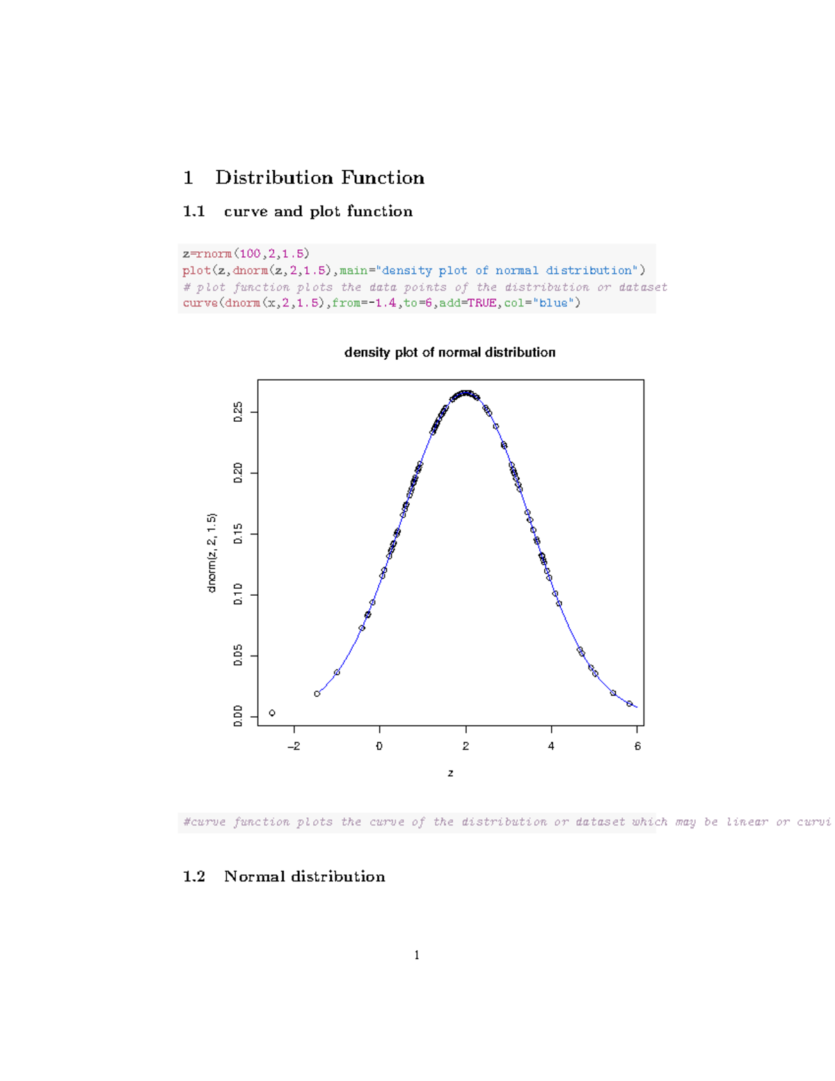 Density Functions in R: Normal, Uniform, and Binomial Distributions - Studocu
