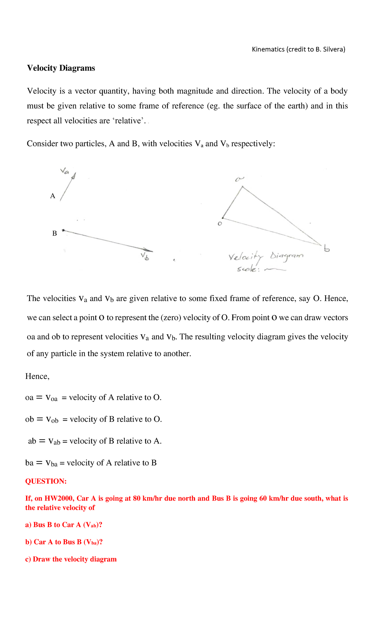 2023-4 Lecture 1: Kinematics & Velocity Diagrams Overview - Studocu