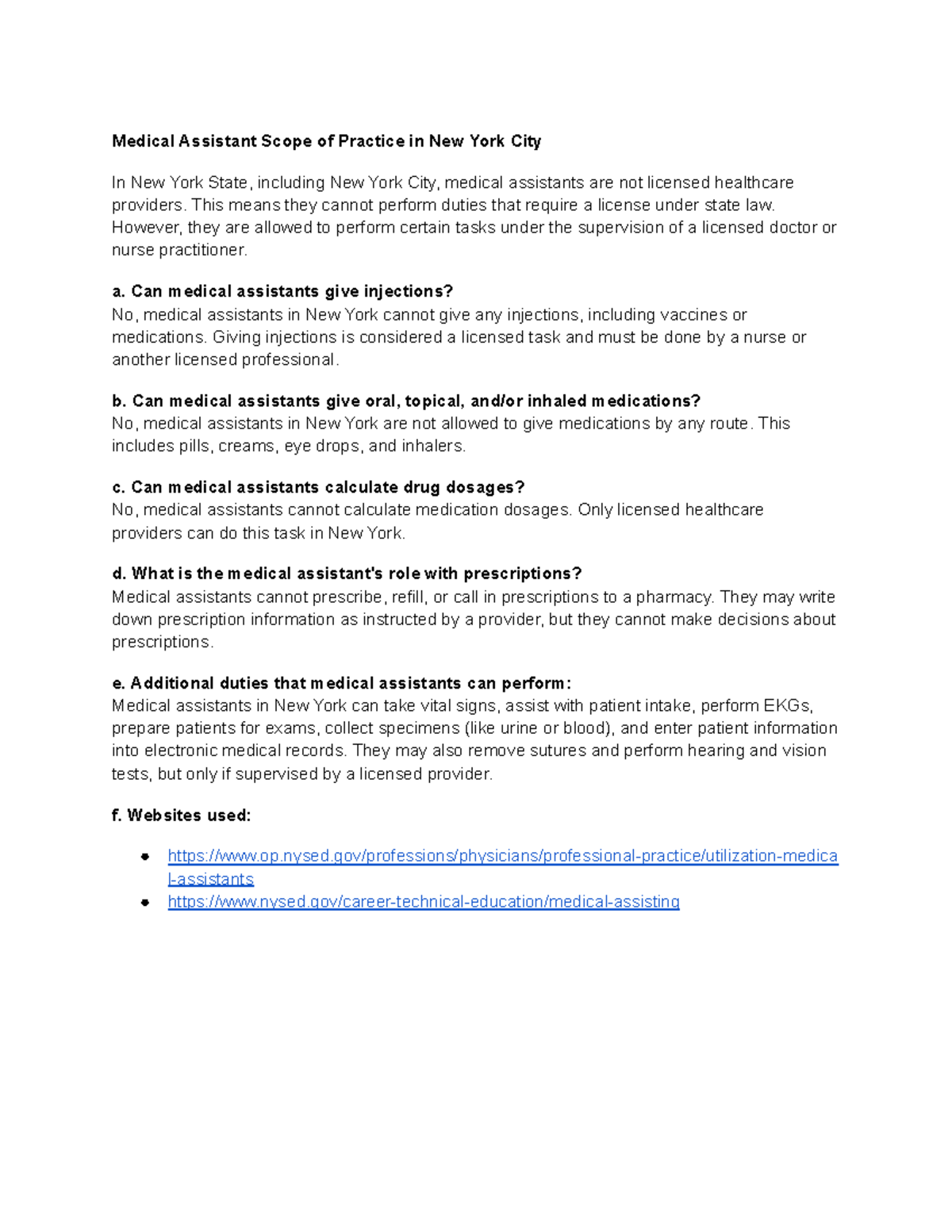 Medical Assistant Scope of Practice in NYS: Key Regulations and Duties ...