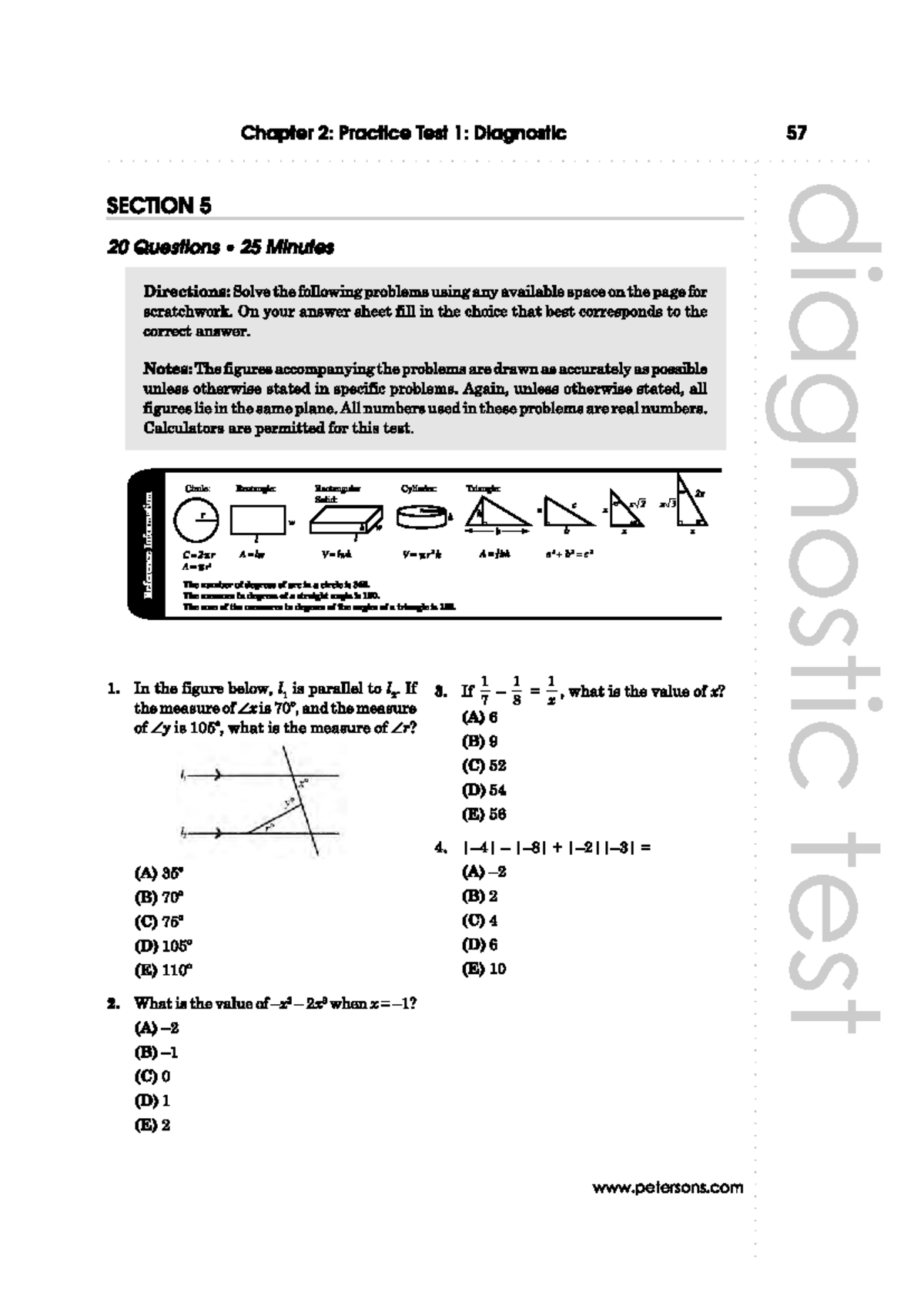 Chapter 2: SAT 2 Reading Practice Test 1 - Diagnostic 57 - Studocu