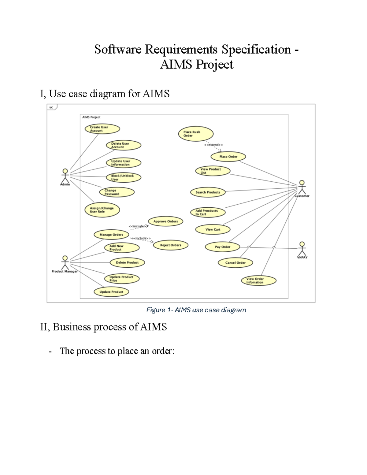 AIMS Software Requirements Specification Overview and Use Cases - Studocu