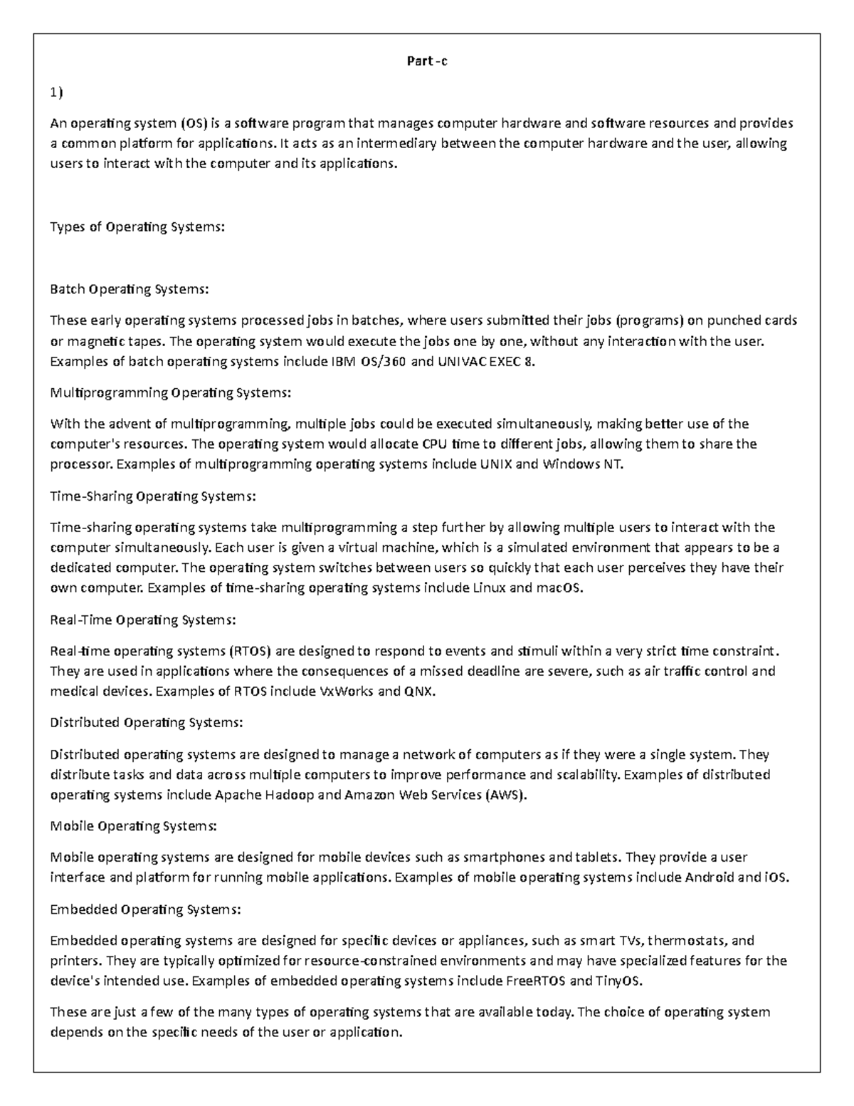 Operating Systems (OS) Notes for BCA 5th Sem: Key Concepts & Techniques ...