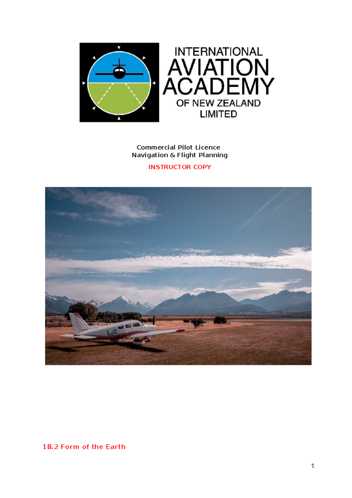 CPL Nav Workbook Instructor COPY - Commercial Pilot Licence Navigation ...