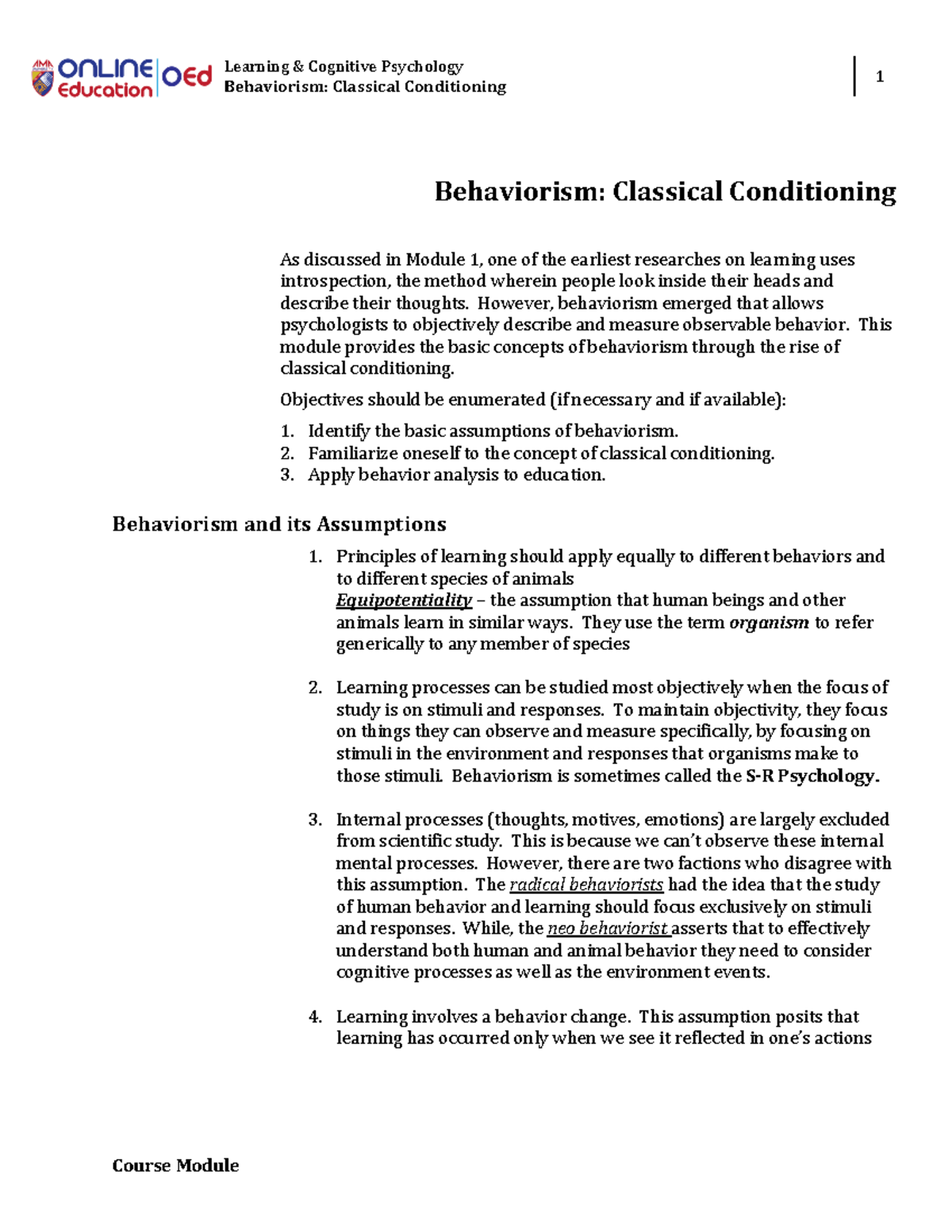 LCPsych (Classical Conditioning) 3 - Learning & Cognitive Psychology ...