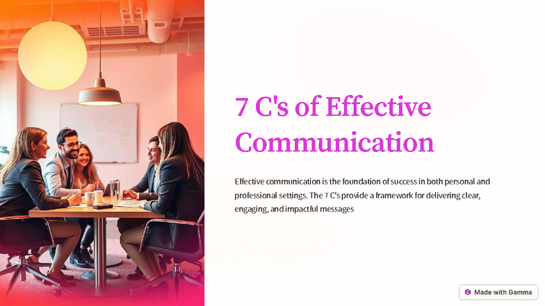7 Cs of Effective Communication: A Framework for Success - Studocu