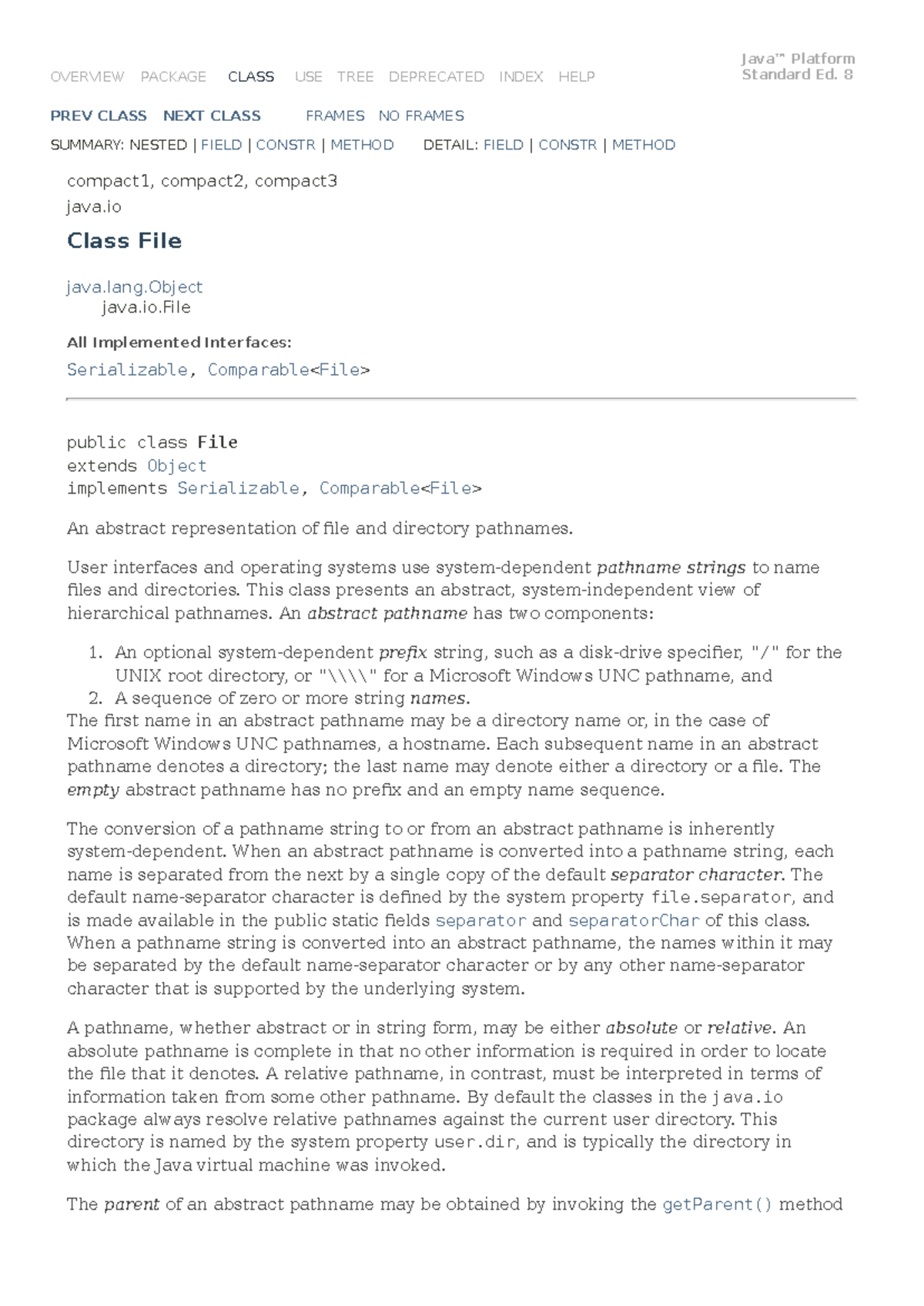 Java I/O: Understanding the File Class and Pathname Handling - Studocu