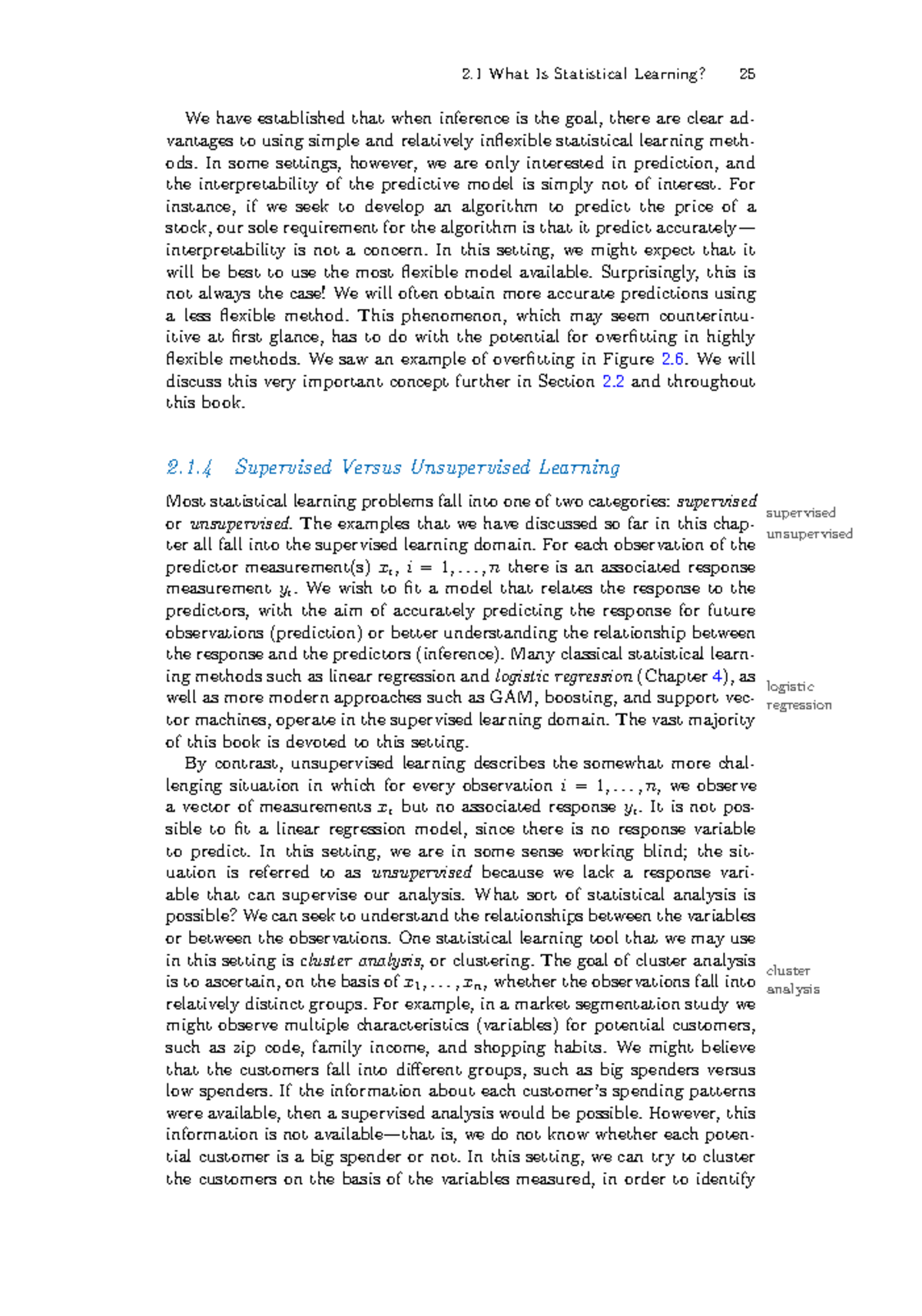 Statistical Learning Overview: Supervised vs. Unsupervised Methods - Studocu