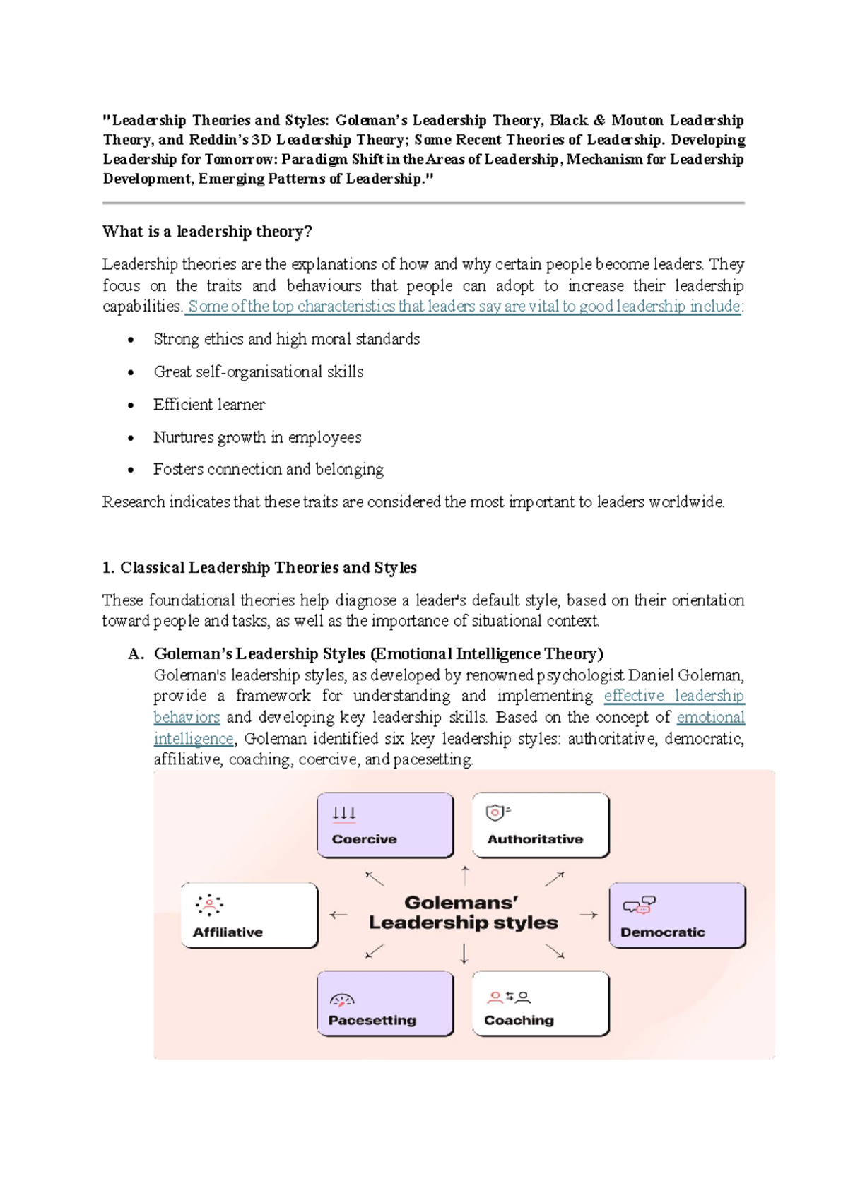 Leadership Theories: Insights on Styles and Development Strategies ...