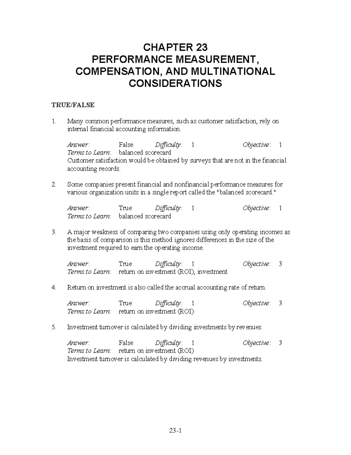 Ch23 - practice sets that will help you ace your exams!!! Good luck ...