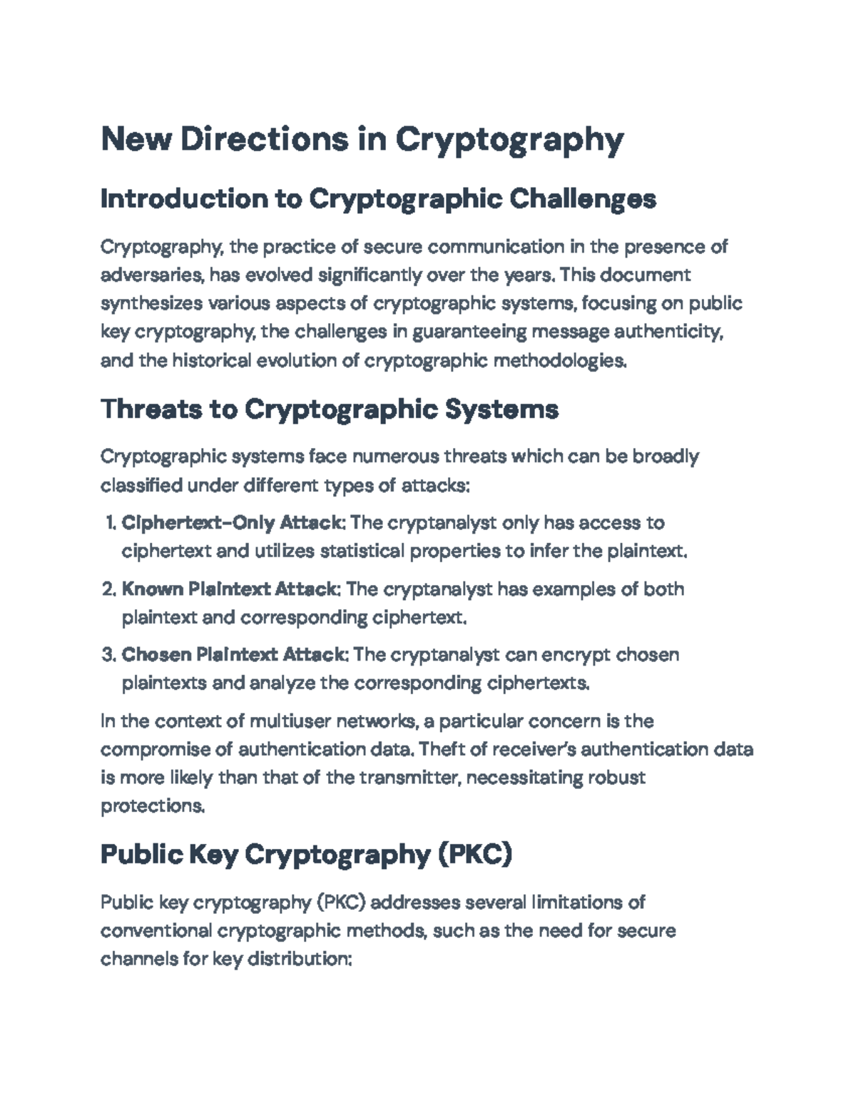 New Directions in Cryptography: An In-Depth Overview and Challenges ...