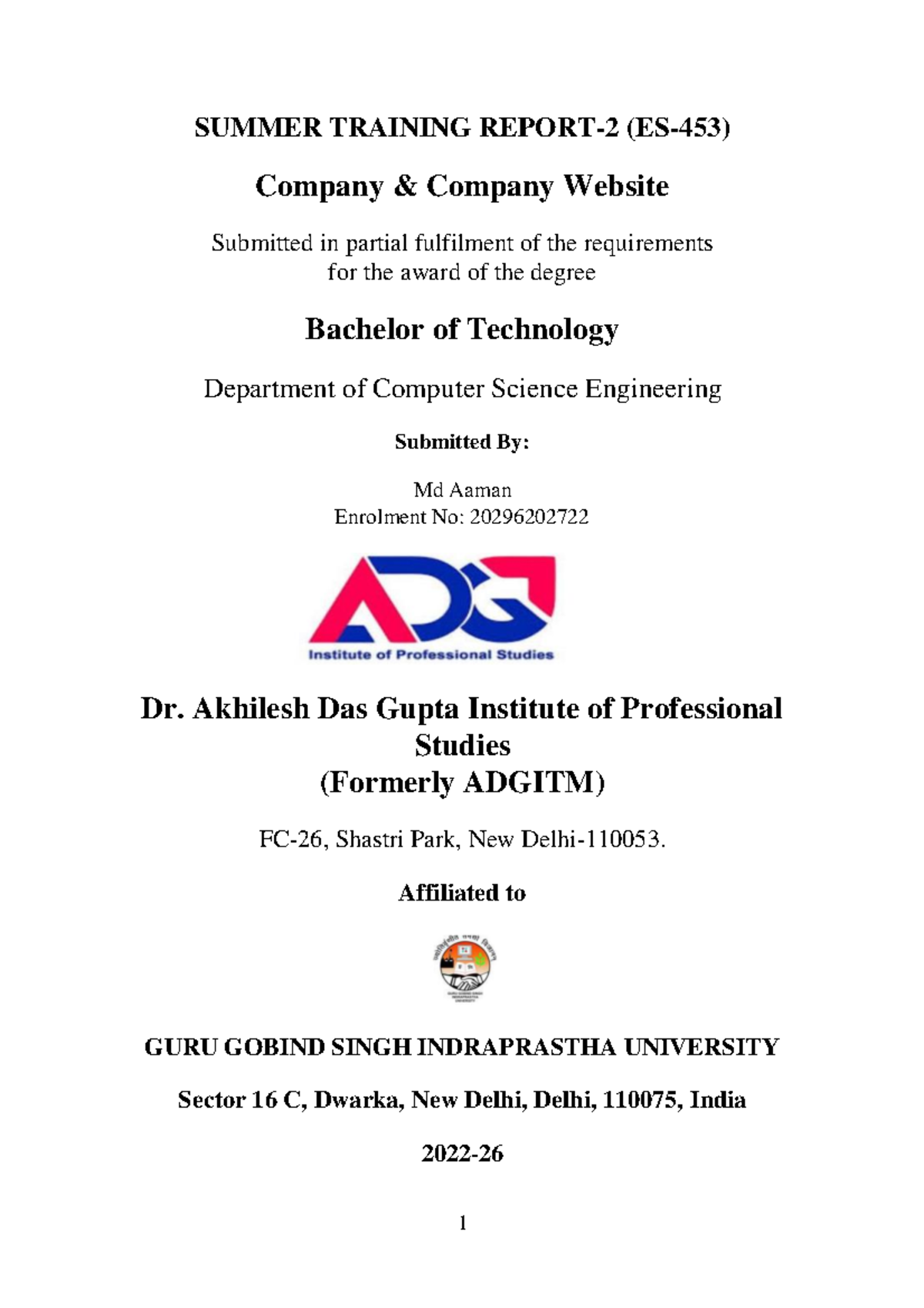 Summer Training Report: Frontend Development at Jobizo (CSE 2025) - Studocu