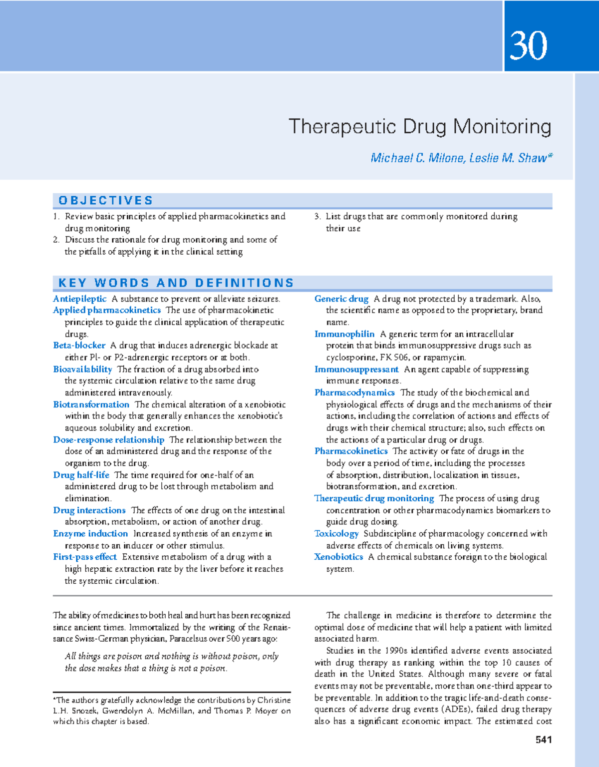 Therapeutic Drug Monitoring: Key Concepts and Applications (PHAR 301 ...