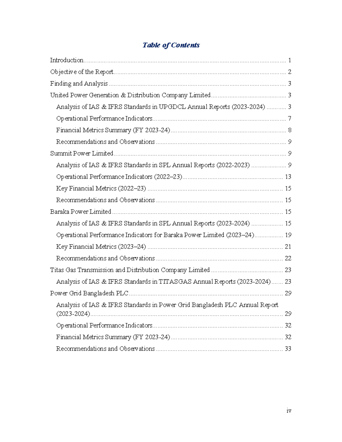 CFR Report - Mandatory Assignment given by the course intructor - iv ...