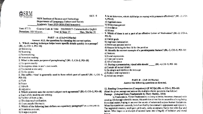 CE Paper FTIV: Skills for Coping with Pressure and Effective ...