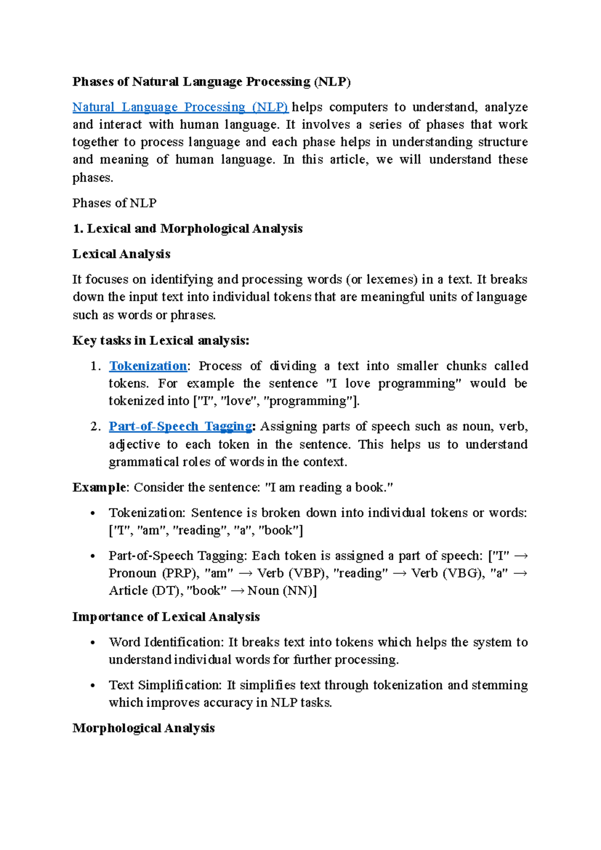 NLP 101: Phases of Natural Language Processing Explained - Studocu