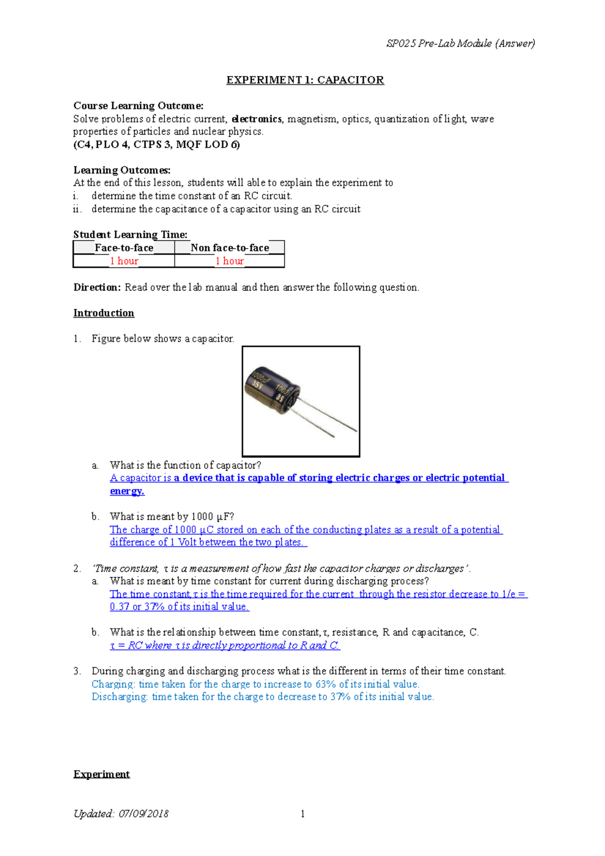 Prelab Physics Experiments: Capacitor, Ohm's Law, Potentiometer & More ...