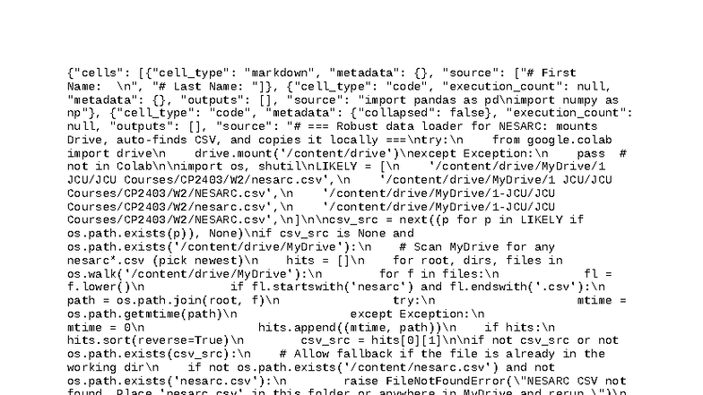 Module 2 Lecture: Robust Data Loader for NESARC Analysis - Studocu