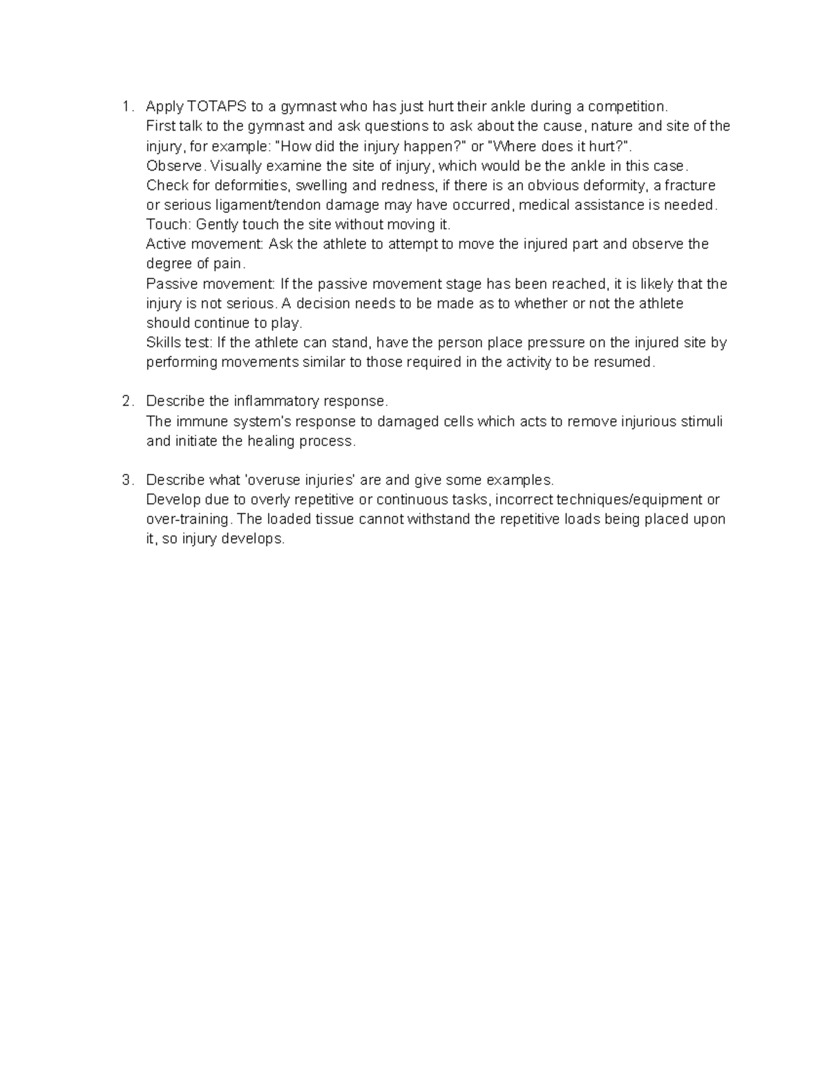 Children and Young Athletes - Medical Conditions: Injury Assessment ...