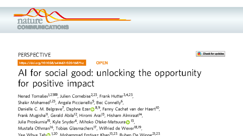 AI4SG: Guidelines for Impactful Collaborations in Social Good - Studocu