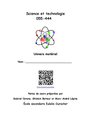 Corrigé des pratiques de science sec 4 - CORRIGÉ DU CAHIER DE RÉVISION ...