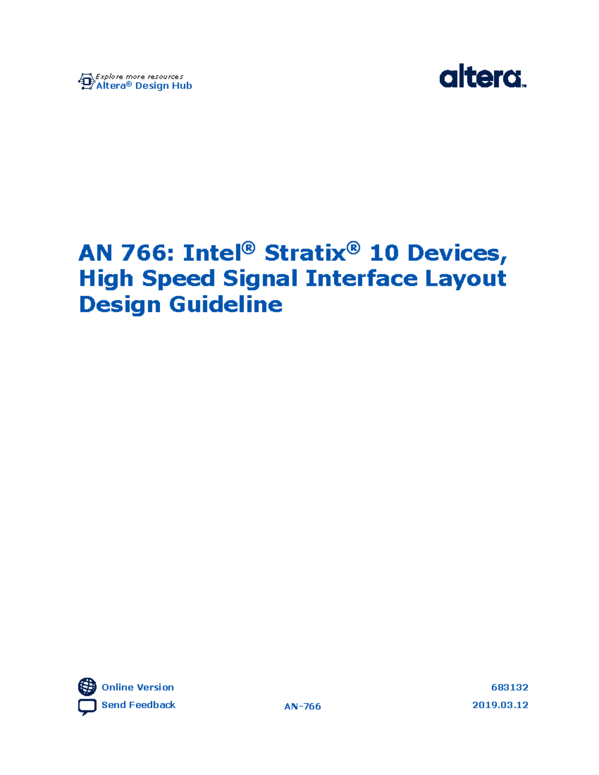 AN 766: High Speed Signal Interface Layout Design Guidelines - Studocu