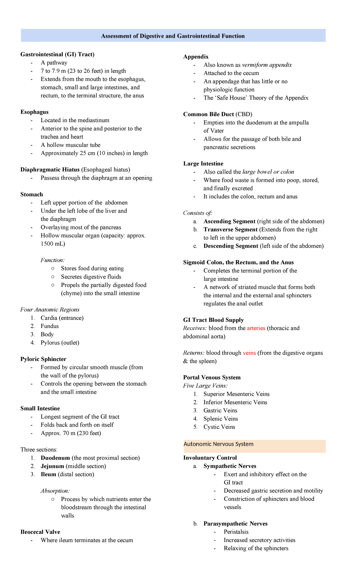 Chapter 38: Assessment of GI Tract Functions and Autonomic Regulation ...