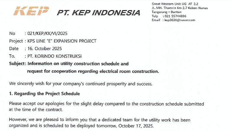 KPS LINE EXPANSION PROJECT: Utility Construction Schedule Update - Studocu