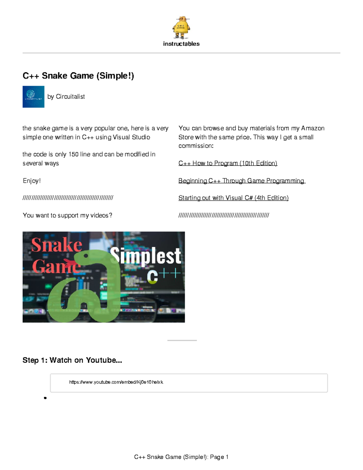 C++ Simple Snake Game Code with Visual Studio Instructions - Studocu