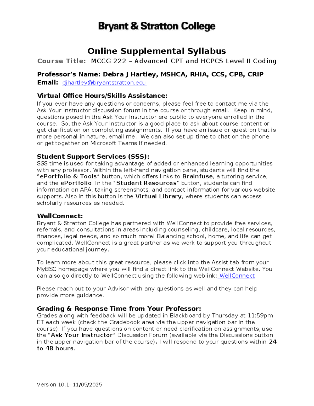 MCCG 222 - Advanced CPT & HCPCS Level II Coding Syllabus - Studocu