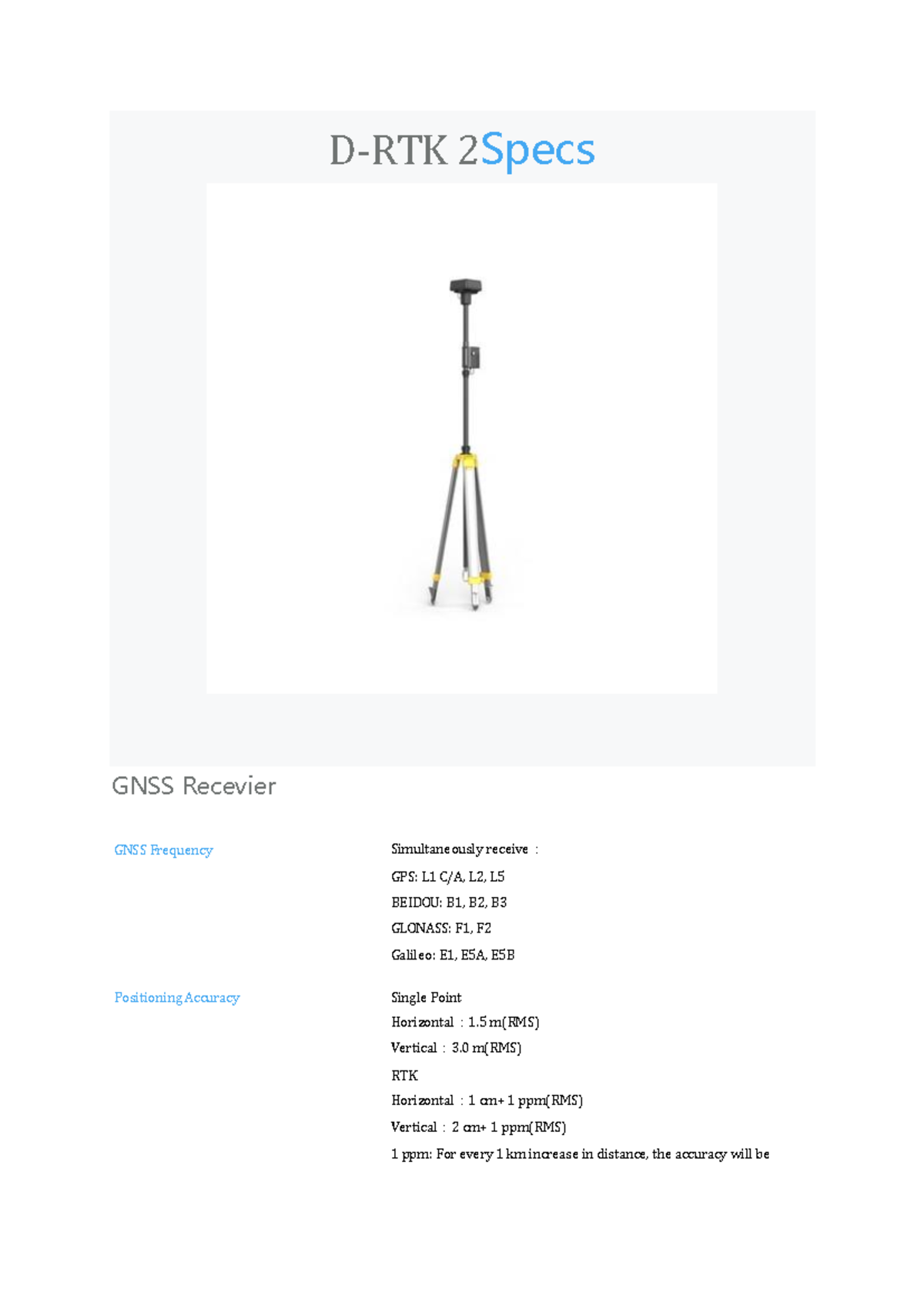 DJI D-RTK2 BASE Specs & Performance Overview - Studocu