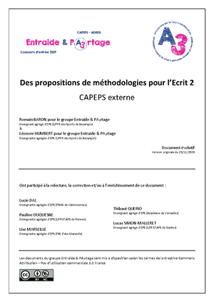 Fiches révision E1 - Écrit 1 Capeps - FORMATION DU CITOYEN Le citoyen est définit comme quelqu ...