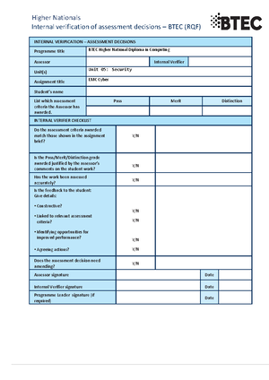 Unit -05 - Security - Assignment Brief Final - Higher Nationals Internal verification of ...