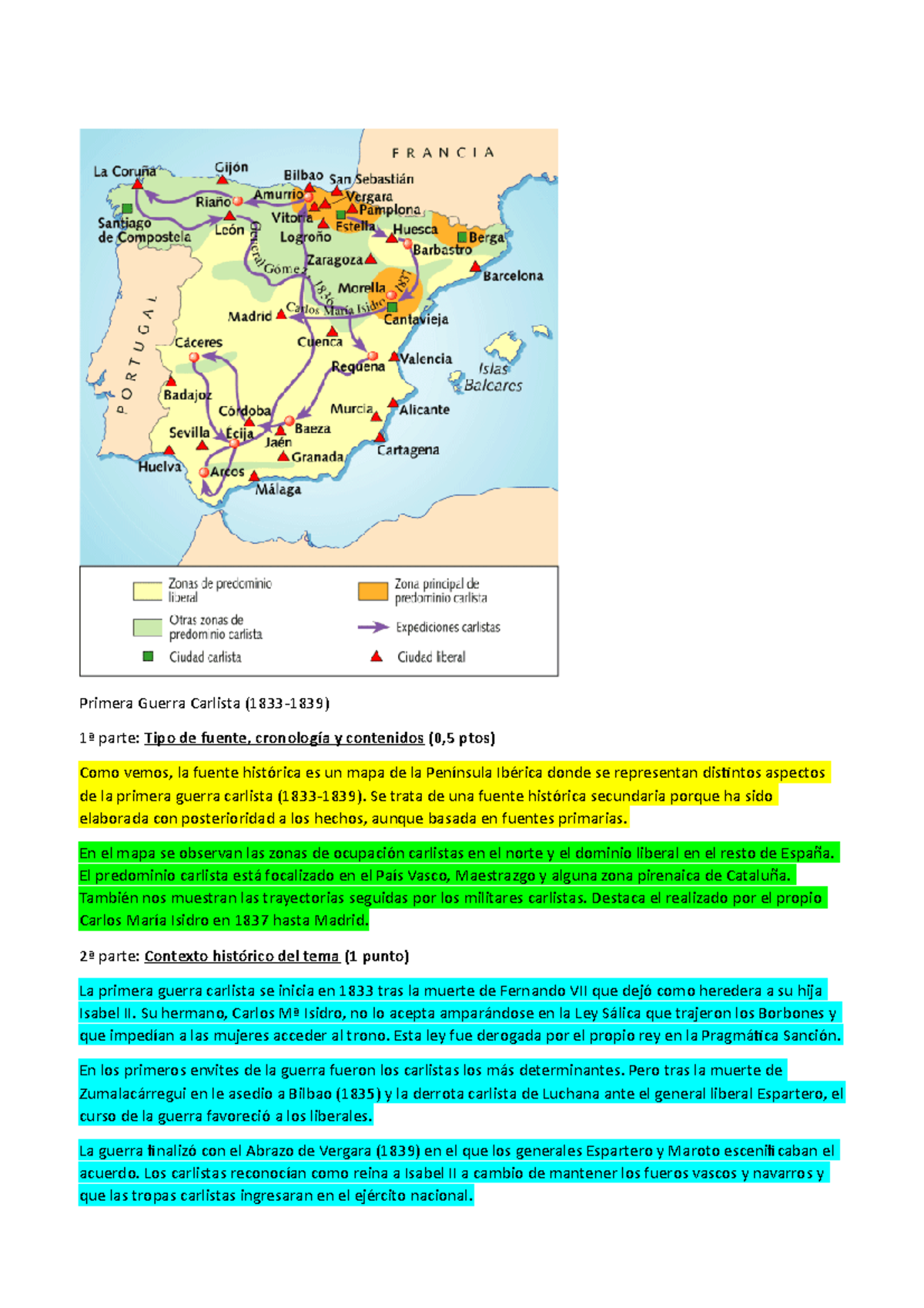 Estudio sobre la Primera Guerra Carlista (1833-1839) y su Contexto ...