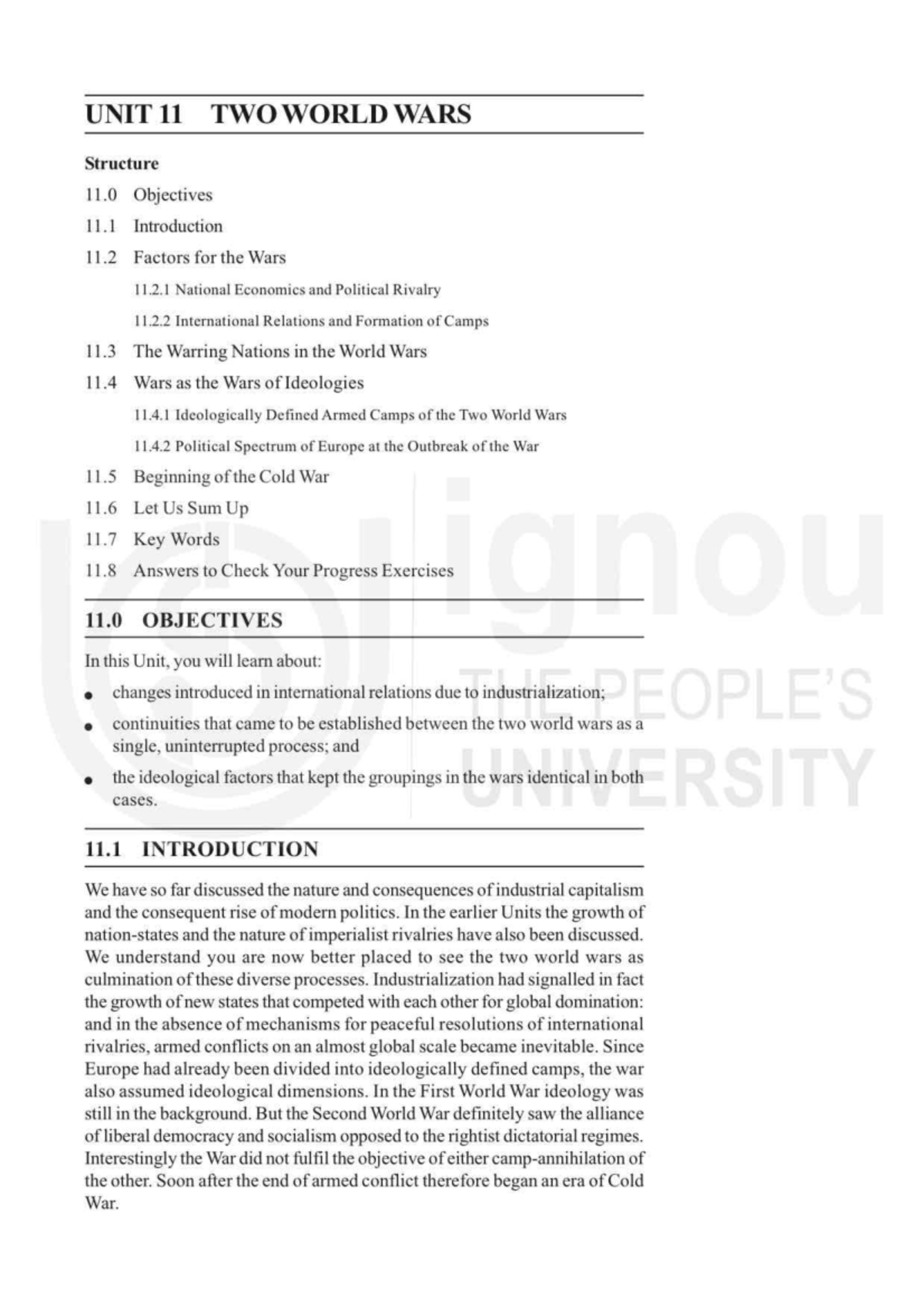 UNIT 11: THE TWO WORLD WARS - Causes, Ideologies, and Consequences (C ...