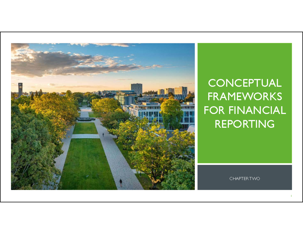353-2-1 Conceptual Frameworks for Financial Reporting: Chapter 2 ...