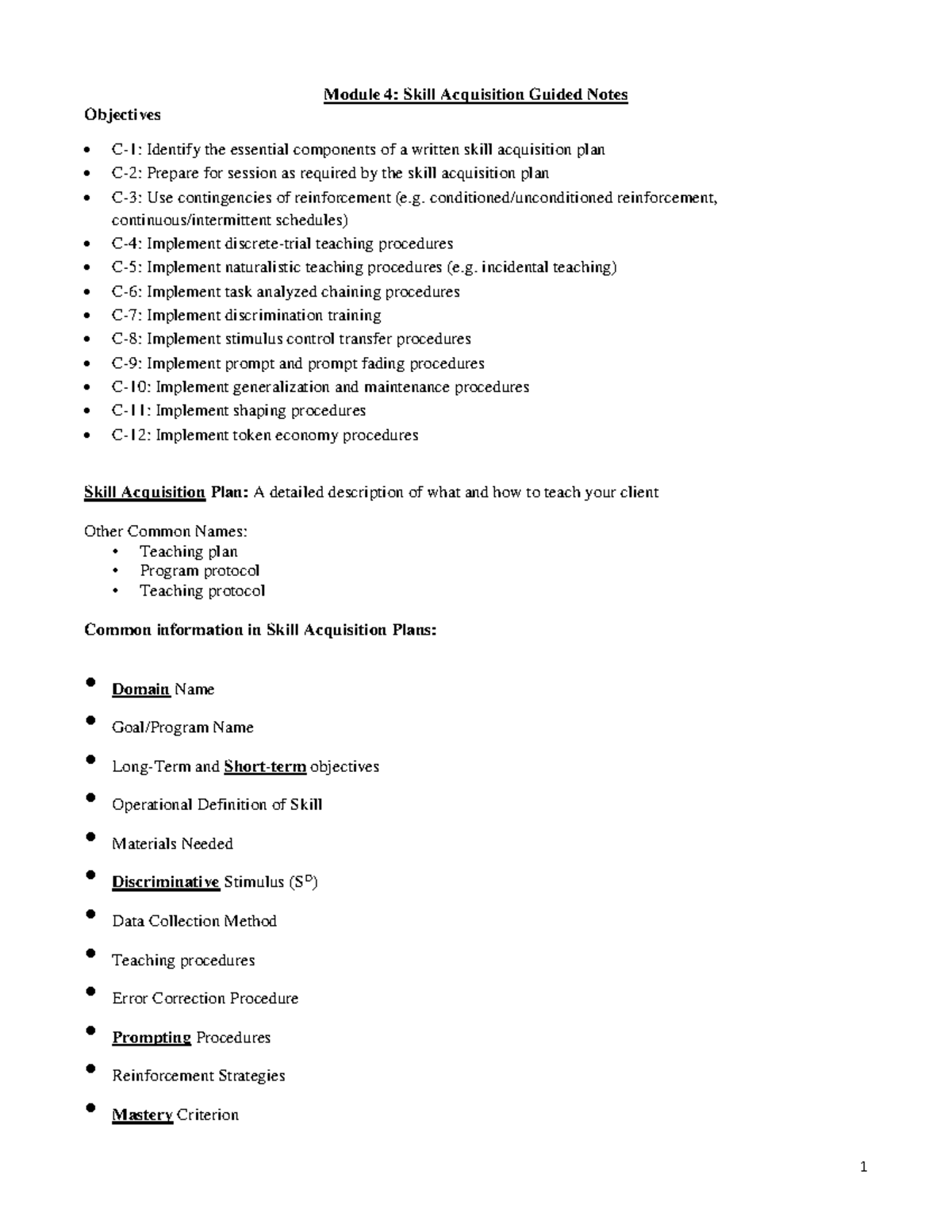 797 AID 12-2019 RBT Skill Acquisition Discussion Notes and Strategies ...