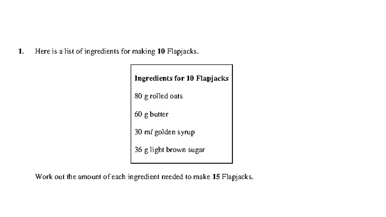 Edexcel GCSE Maths Proportion: Ingredient Calculations for Baking - Studocu