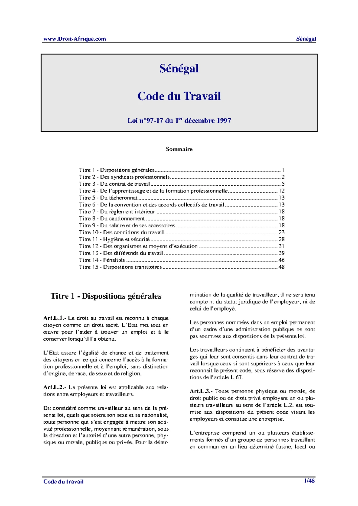 COCC 2023 - Code des Obligations Civiles et Commerciales du Sénégal ...