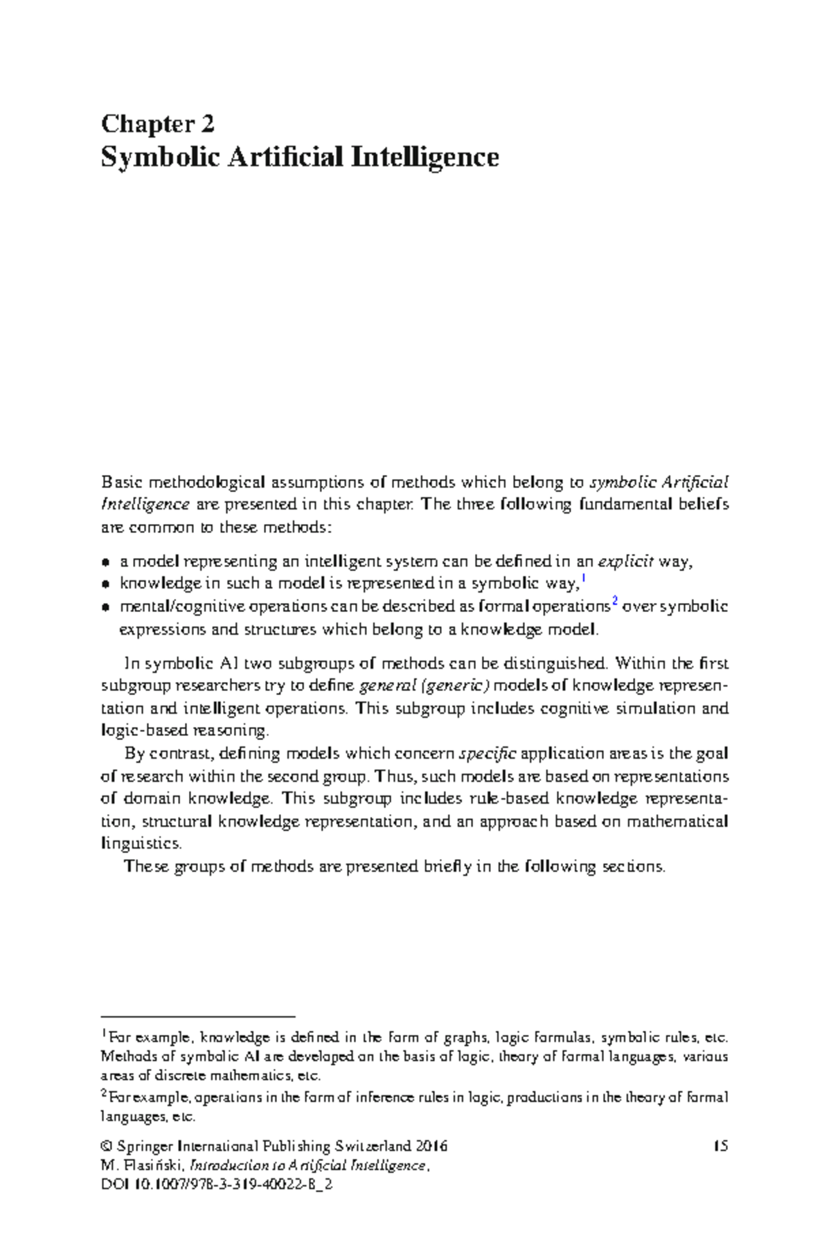 Symbolic Artificial Intelligence - Chapter 2 Symbolic Artificial ...