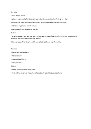 Chapter analysis - Summary The Memory Police - Chapter analysis Main ...