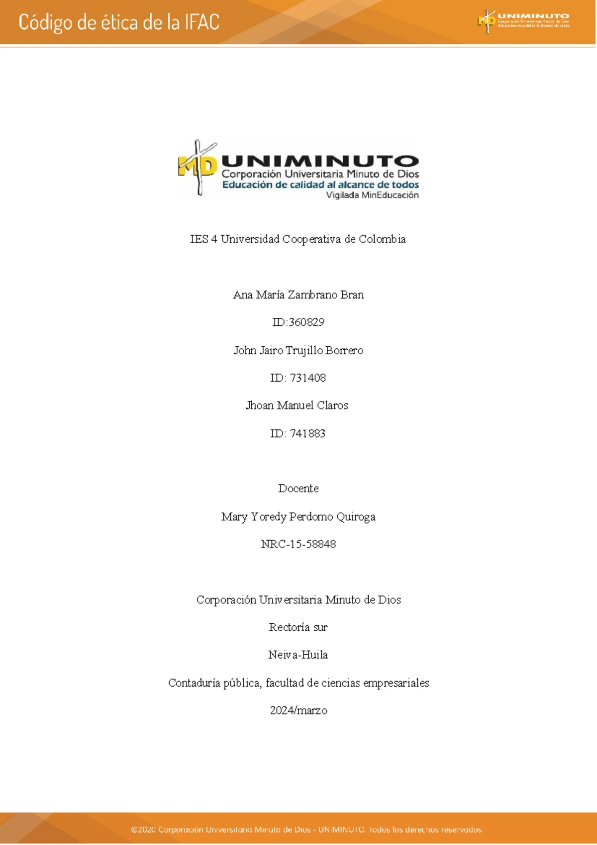 15:16 Examen Final: Revisión Cuatrimestral de Ética Profesional - Studocu