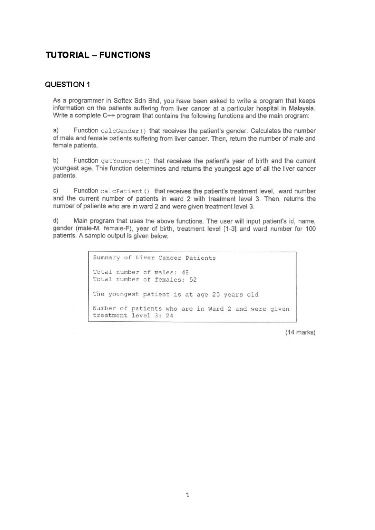 Tutorial - Functions Overview and Code Examples (CS101) - Studocu