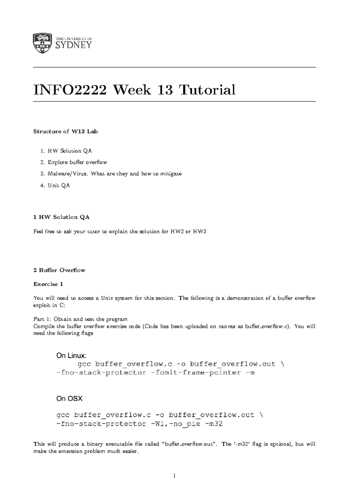 INFO2222 Tutorial Week13 - INFO2222 Week 13 Tutorial Structure of W13 ...