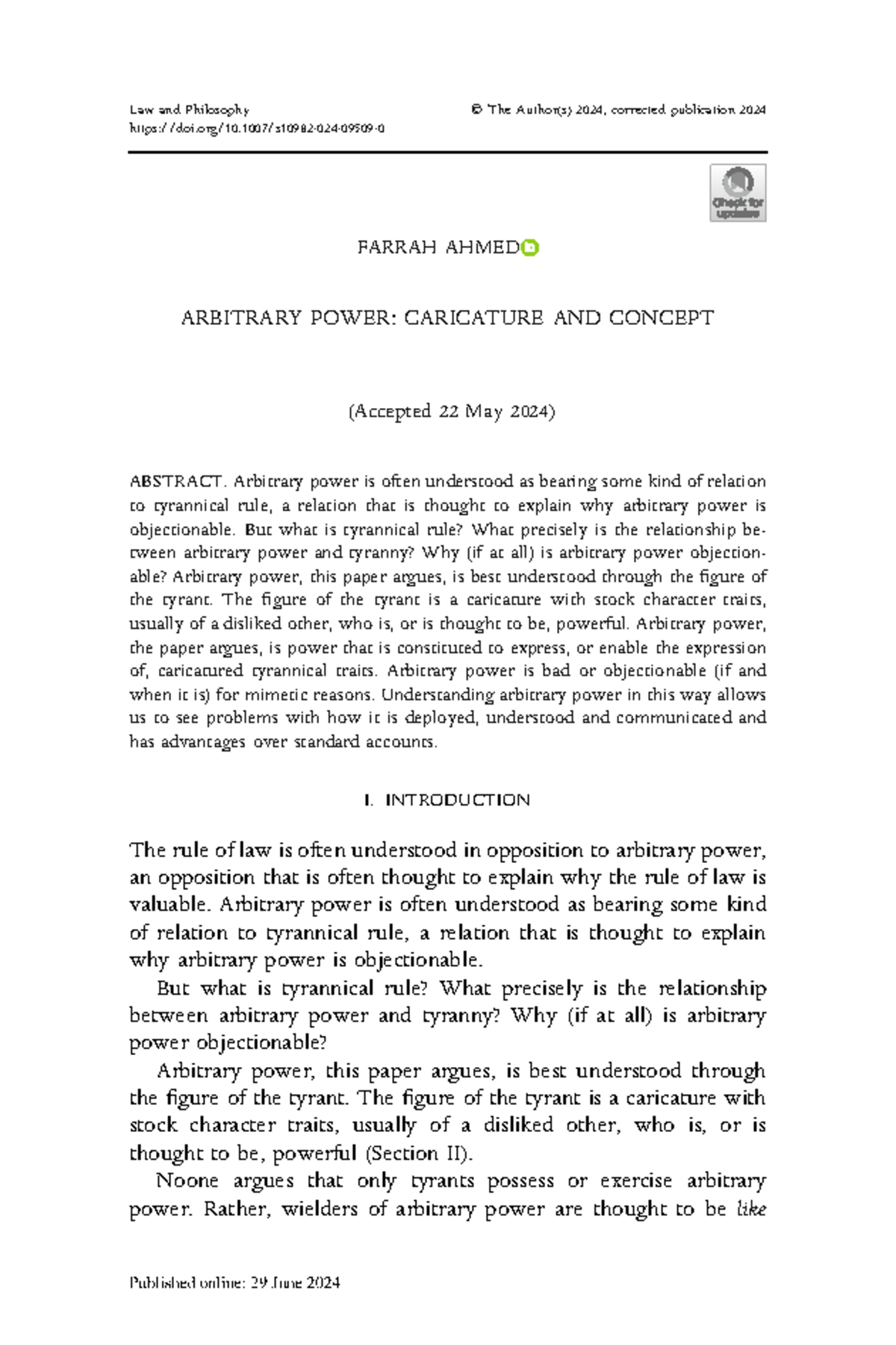 LAW 2024: Arbitrary Power in Law and Philosophy - Caricature & Concept ...